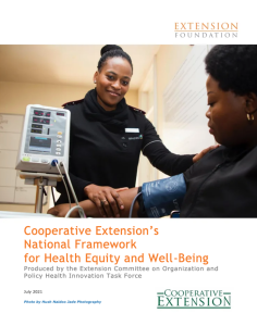 Extension’s National Framework for Health Equity and Well-Being – Extension Foundation